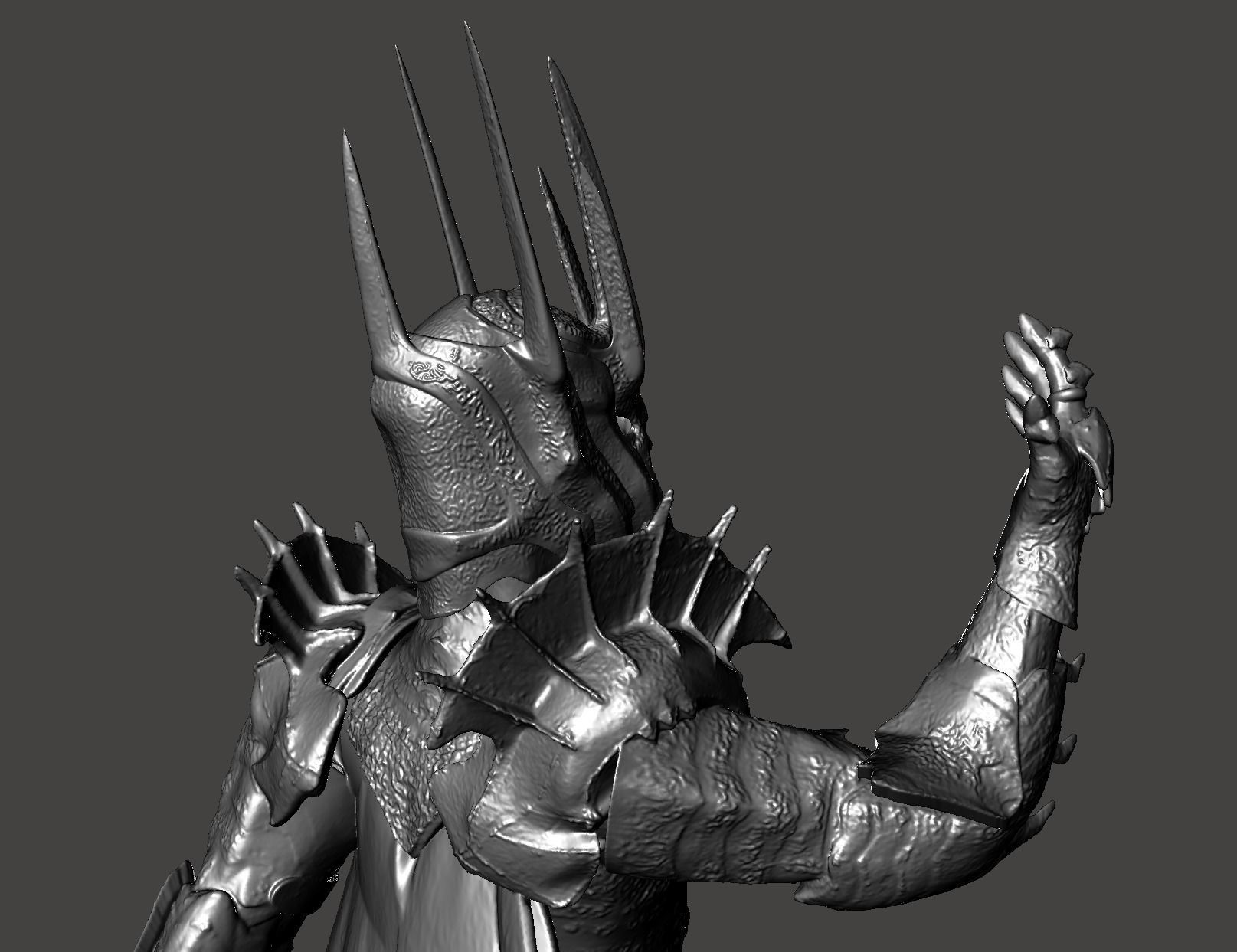 SAURON THE DARK LORD LOTR LORD OF THE RINGS HI-POLY STL 3D model 3D ...