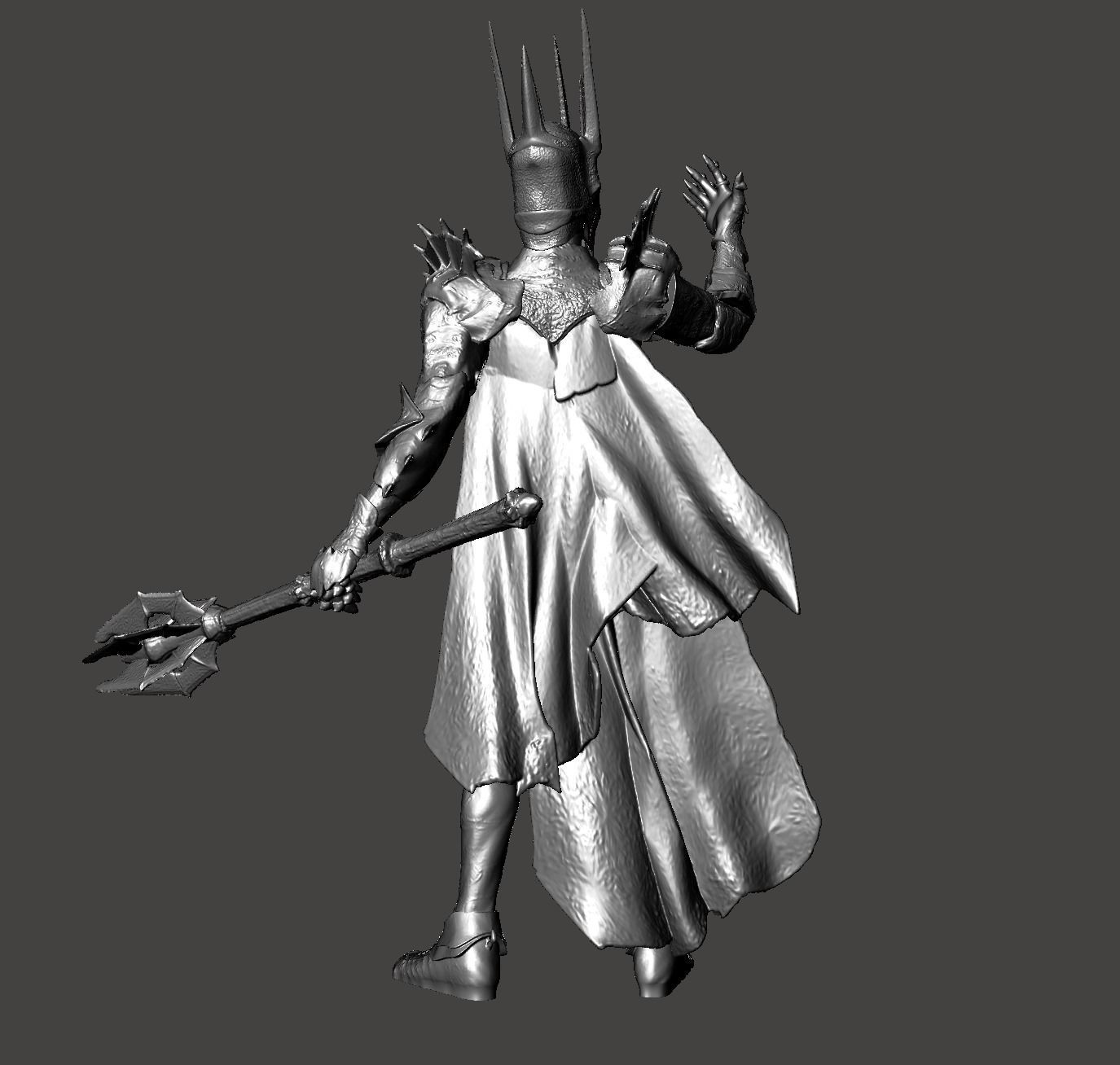 SAURON THE DARK LORD LOTR LORD OF THE RINGS HI-POLY STL 3D model 3D ...