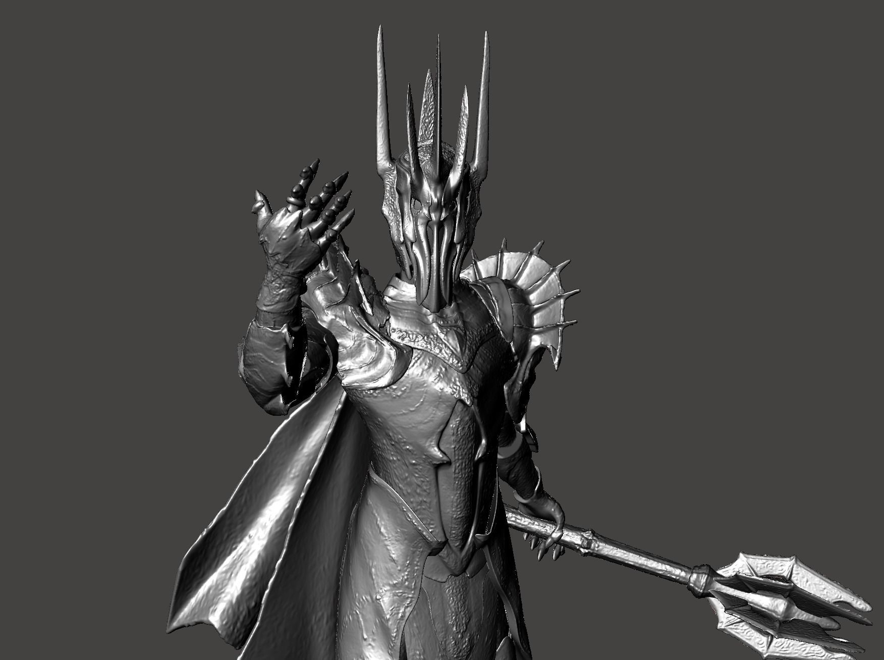 SAURON THE DARK LORD LOTR LORD OF THE RINGS HI-POLY STL 3D model 3D ...