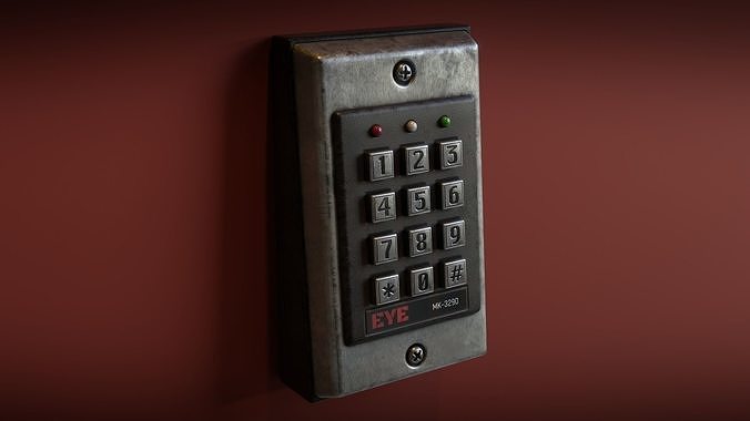 3D model Keypad Lock VR / AR / low-poly | CGTrader