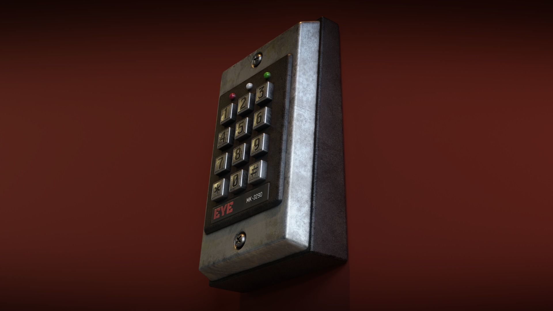 3D model Keypad Lock VR / AR / low-poly | CGTrader