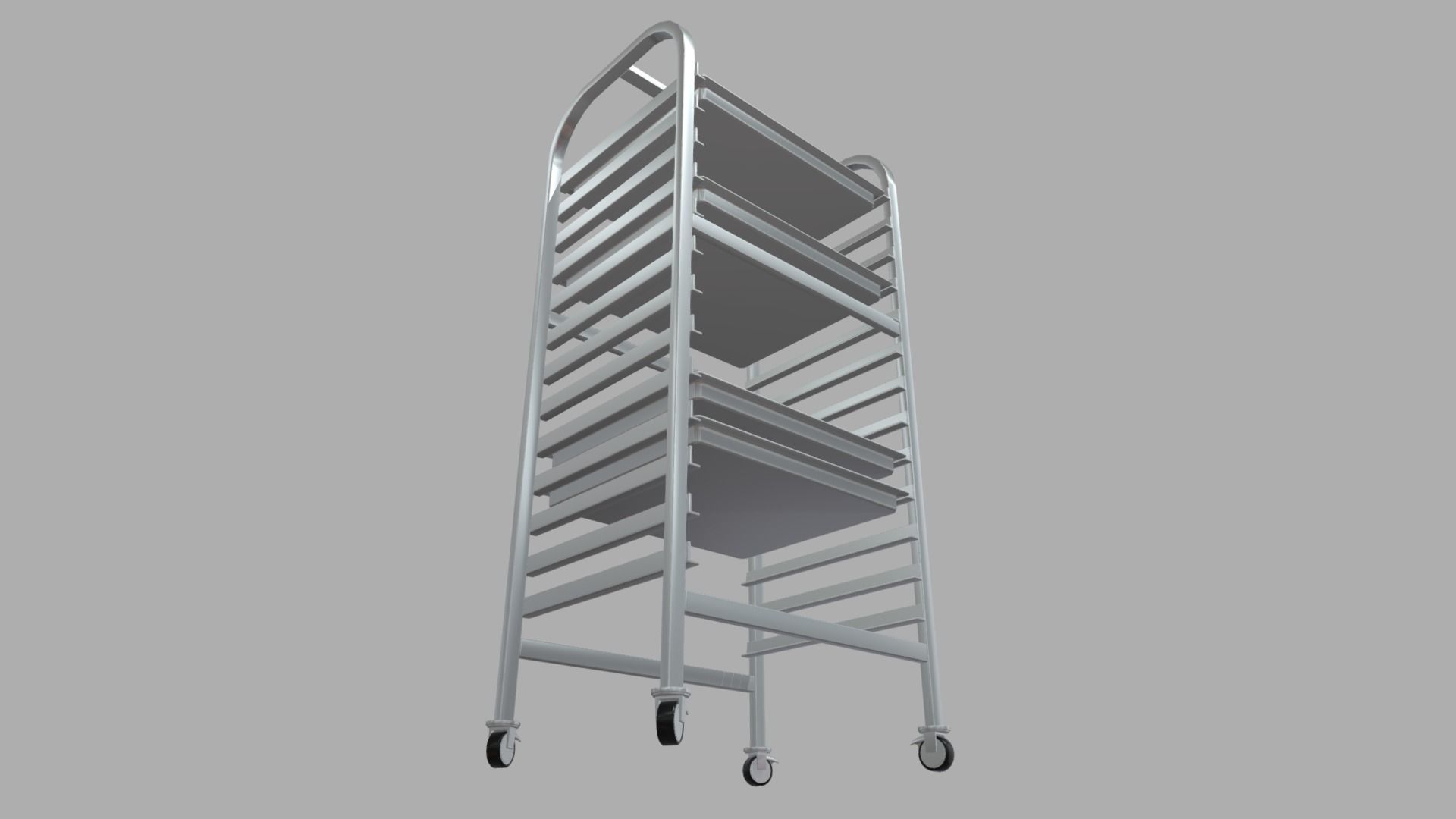 3D model Tray Rack Trolley VR / AR / low-poly | CGTrader