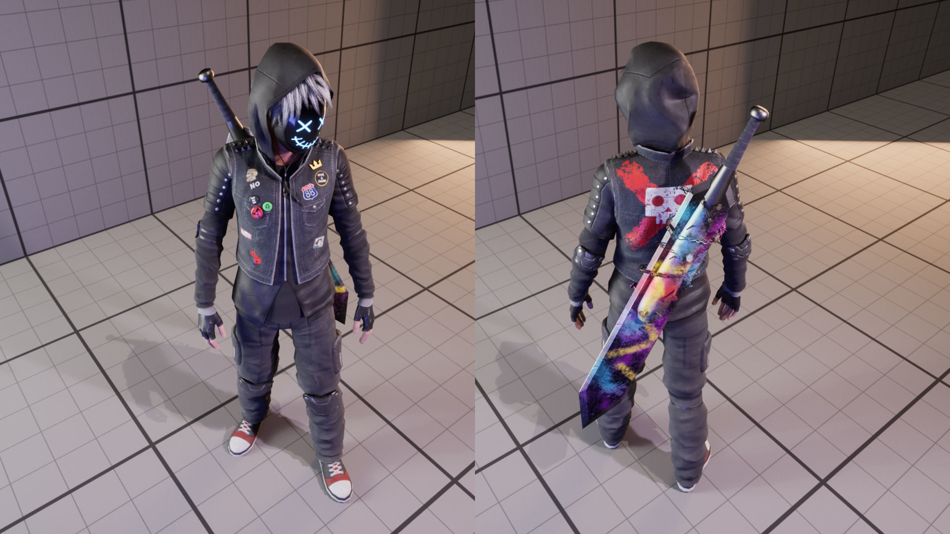 3D model Fantasy Cool Guy With Sword VR / AR / low-poly | CGTrader