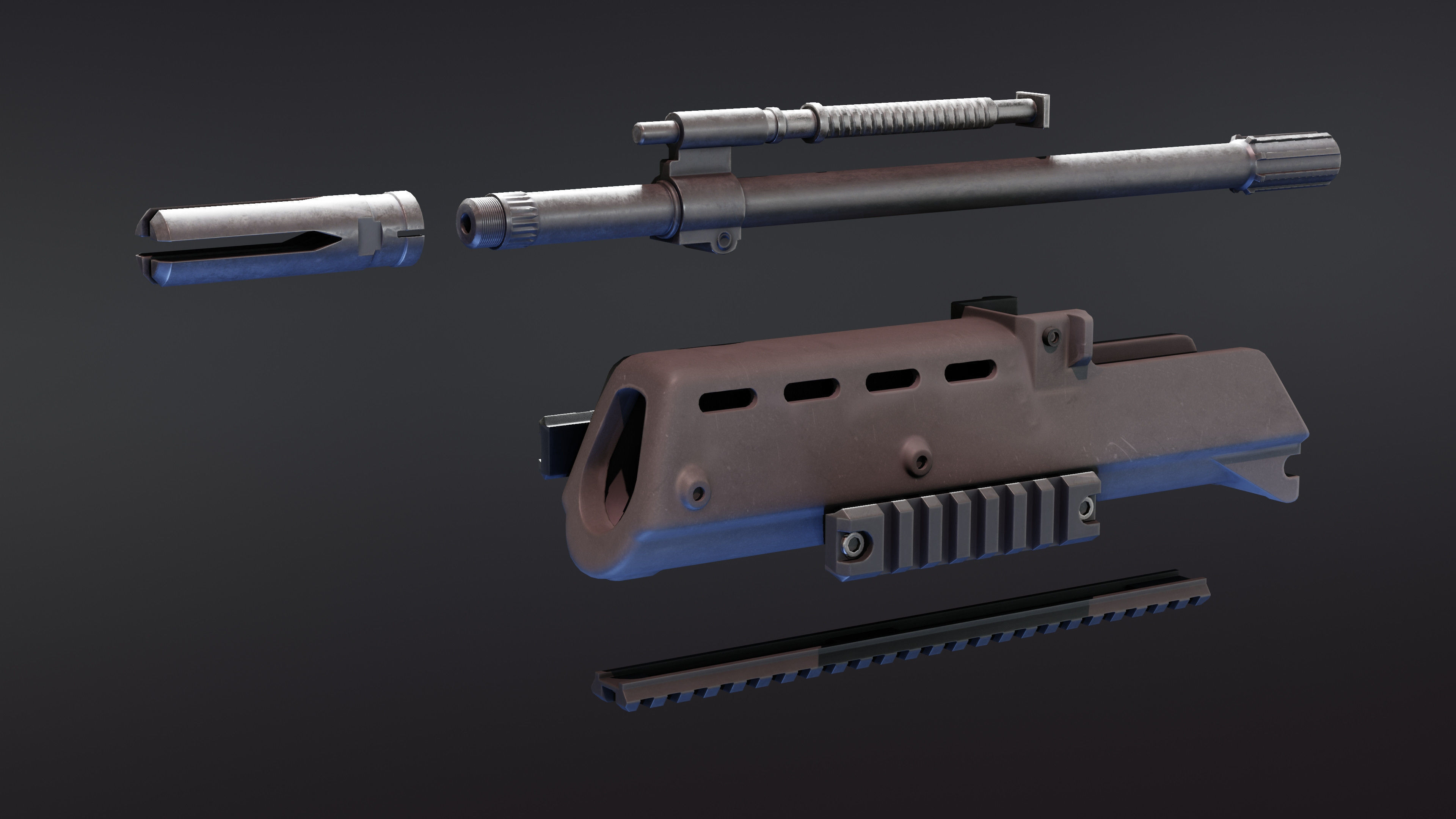 3D model G36 Medium length Handguard VR / AR / low-poly | CGTrader