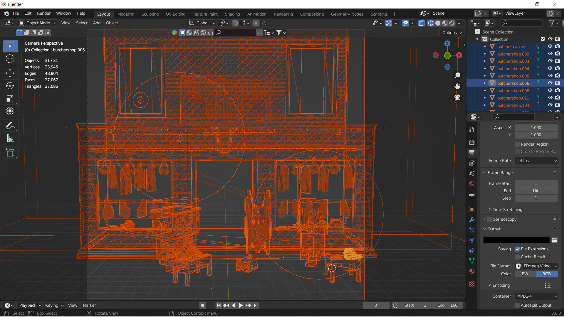 3D model Butcher Shop Scene VR / AR / low-poly | CGTrader