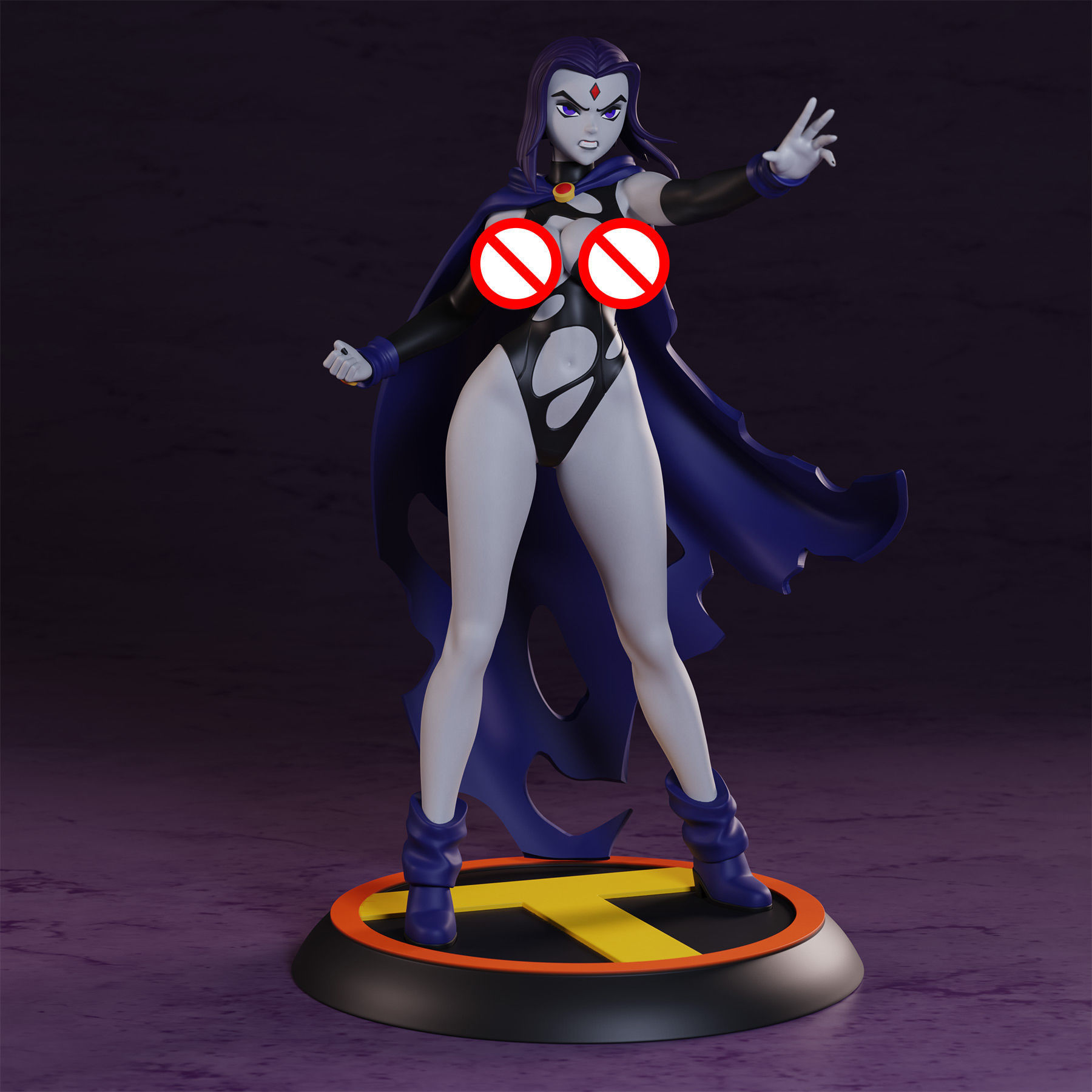 Teen Titans Raven 3D model 3D printable | CGTrader