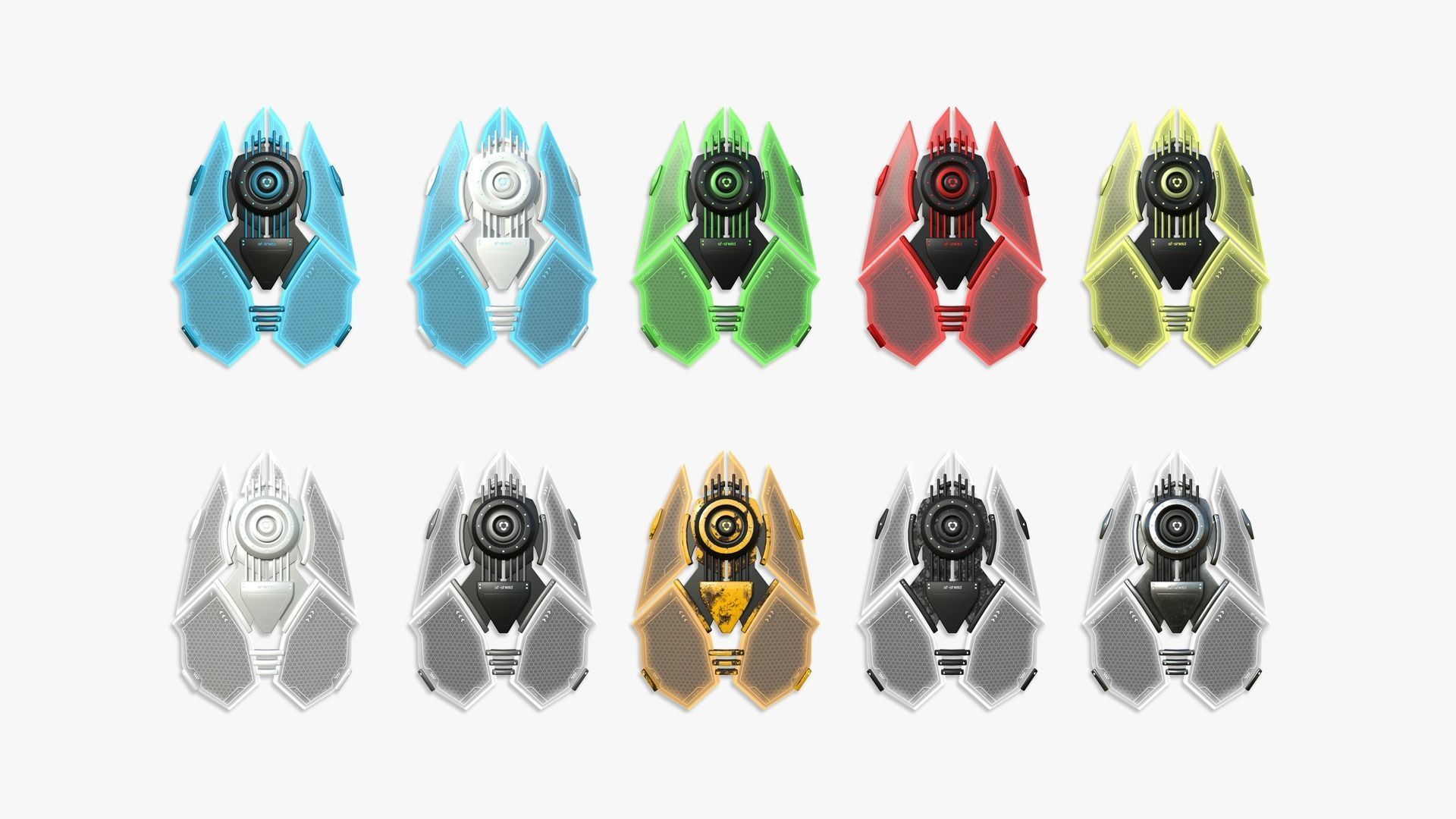 10 SciFi Shields A Collection - Sci Fi Weapon Design | CGTrader