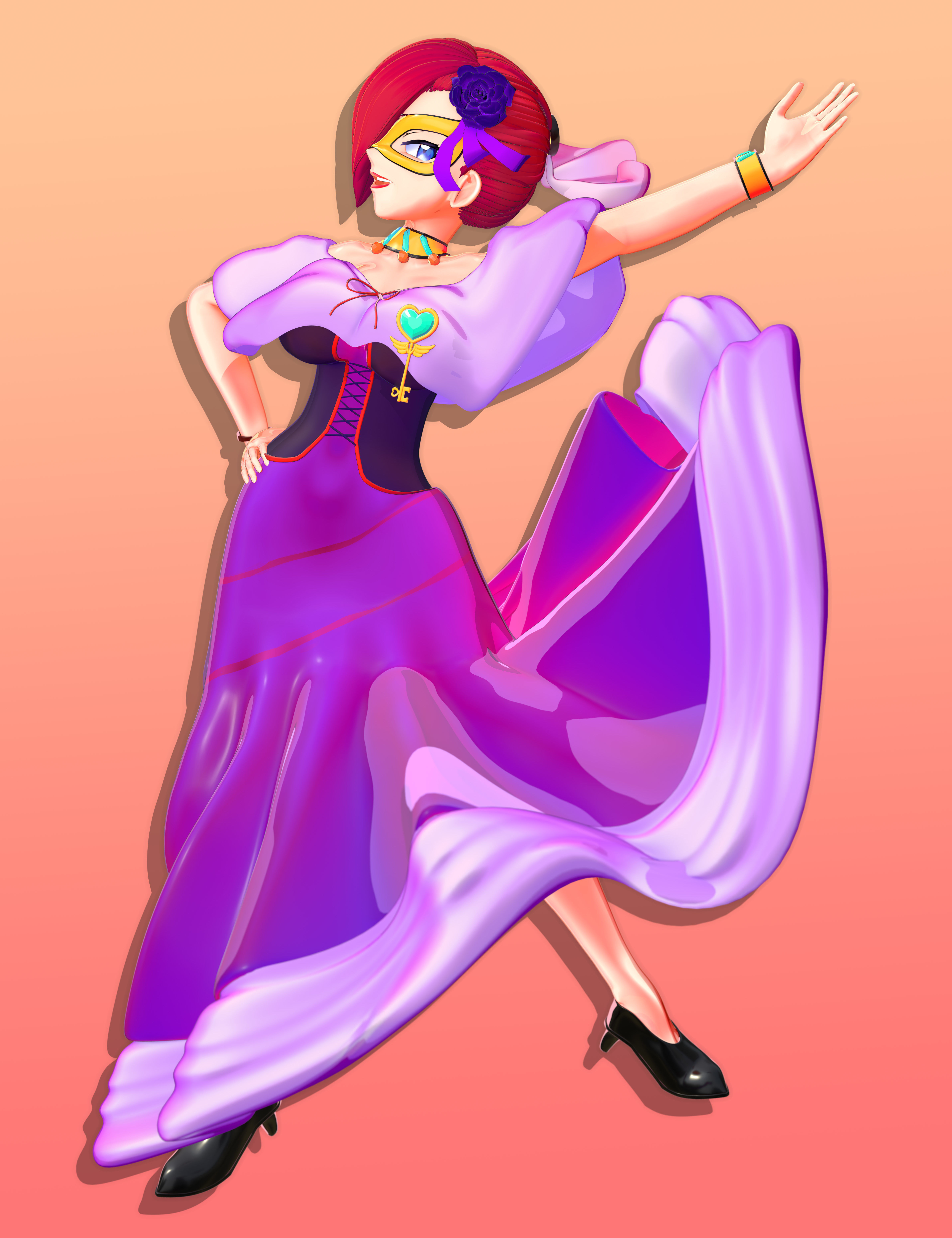 Jessie from Pokemon free 3D model rigged | CGTrader