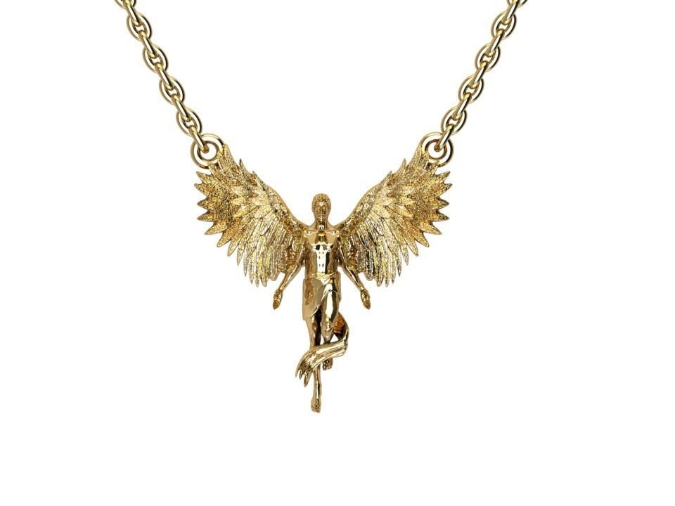 angel pendant wings printed 3D model 3D printable | CGTrader