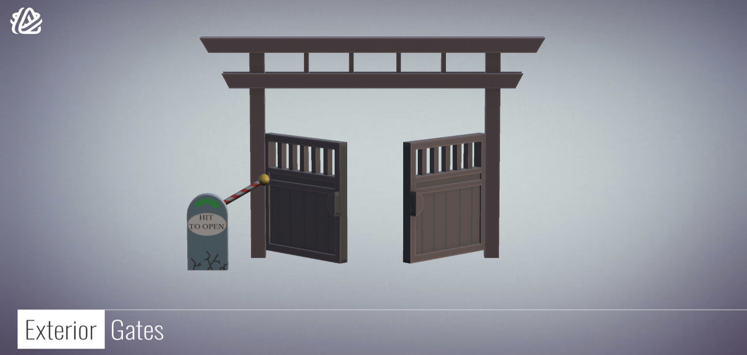 3D model 3D Gates - Exterior VR / AR / low-poly | CGTrader