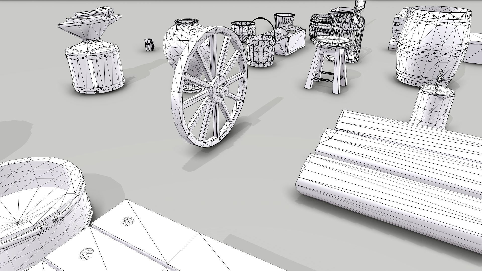 Low Poly Game-Ready PBR Medieval Assets 3D model | CGTrader