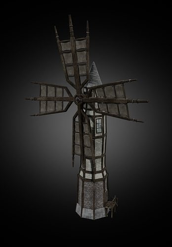 3D model Windmill Game Ready VR / AR / low-poly | CGTrader