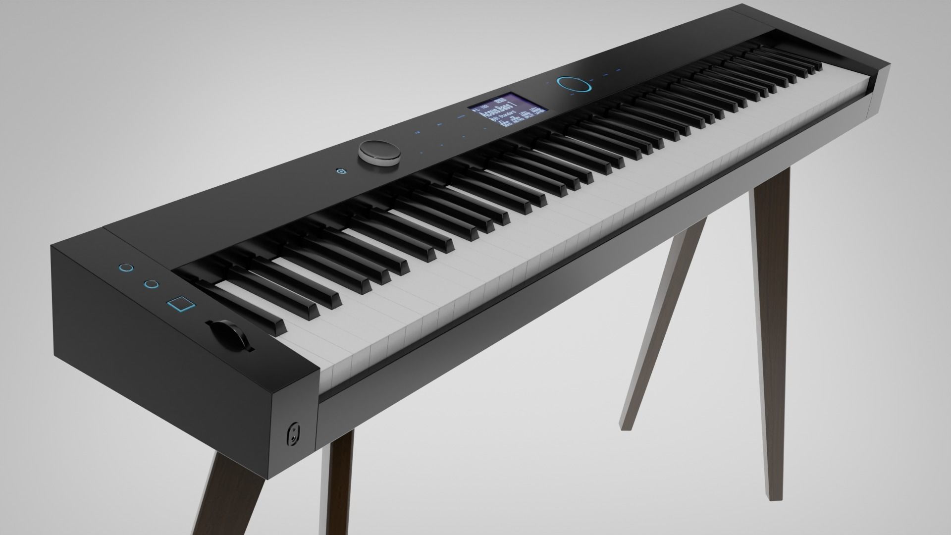 Electronic Piano Retro Style 3D model | CGTrader