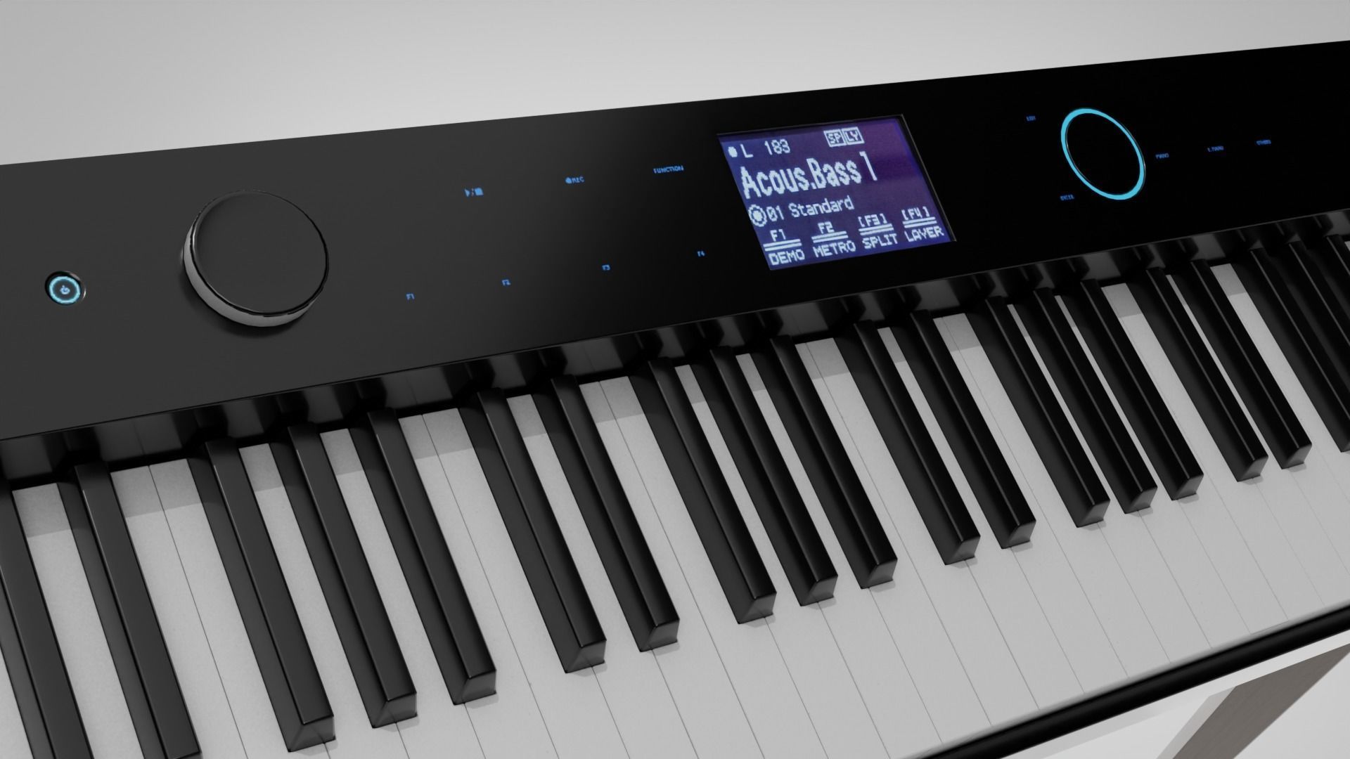 Electronic Piano Retro Style 3D model | CGTrader