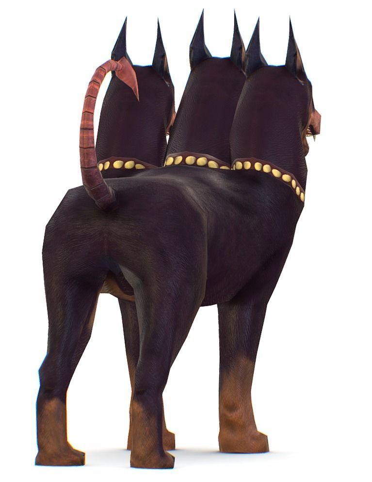 3D model LowPoly Three-headed Cerberus Dog Cerber 3D Model VR / AR ...