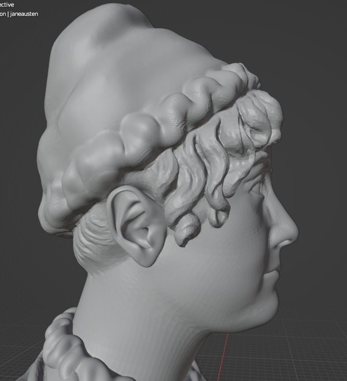 Jane Austen 3D model 3D printable | CGTrader