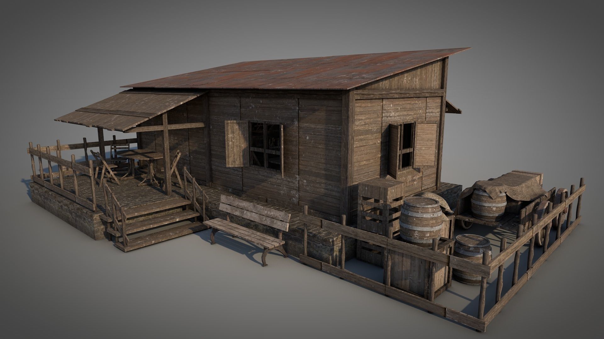 Arizona Desert Shack v3 3D model | CGTrader