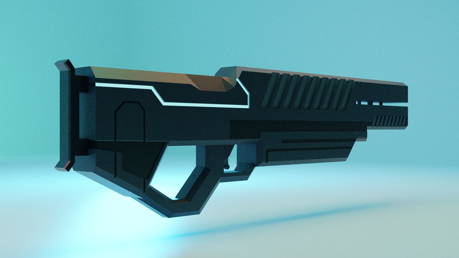 Sci-fi Gun free VR / AR / low-poly 3D model | CGTrader