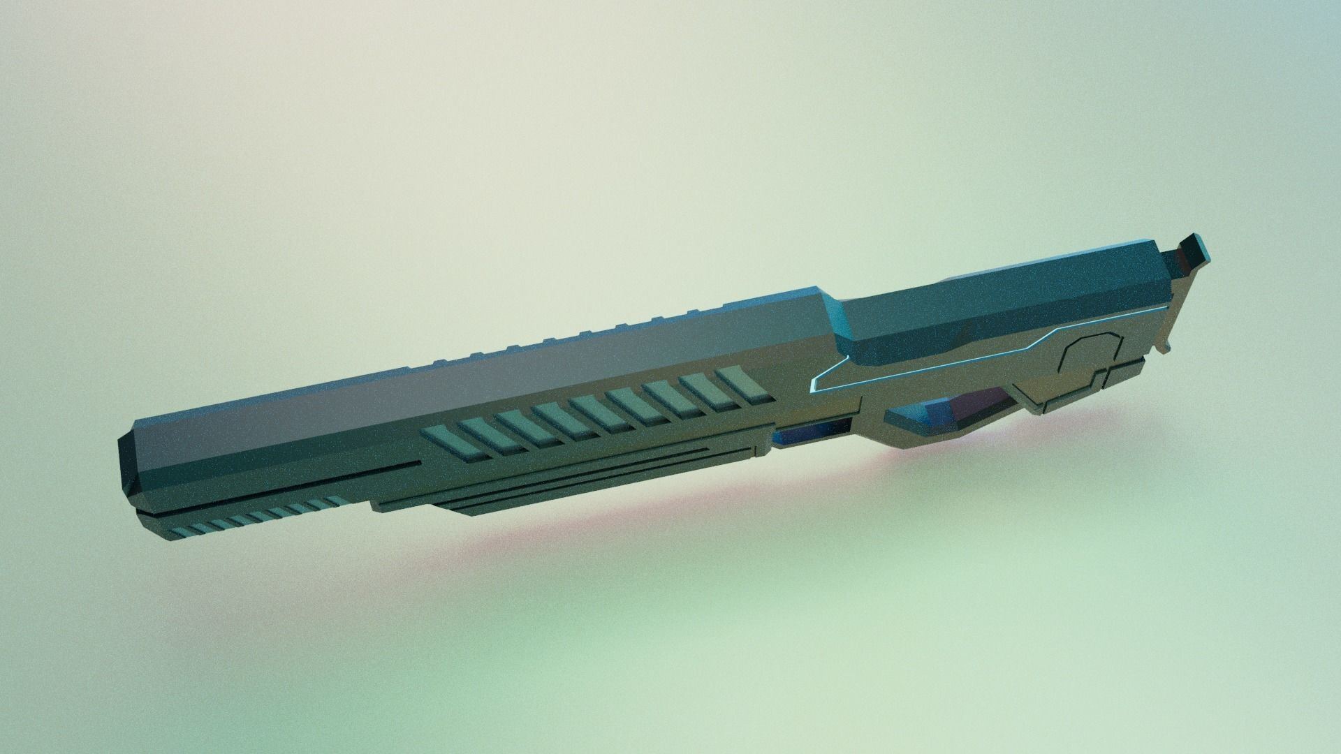 Sci-fi Gun free VR / AR / low-poly 3D model | CGTrader