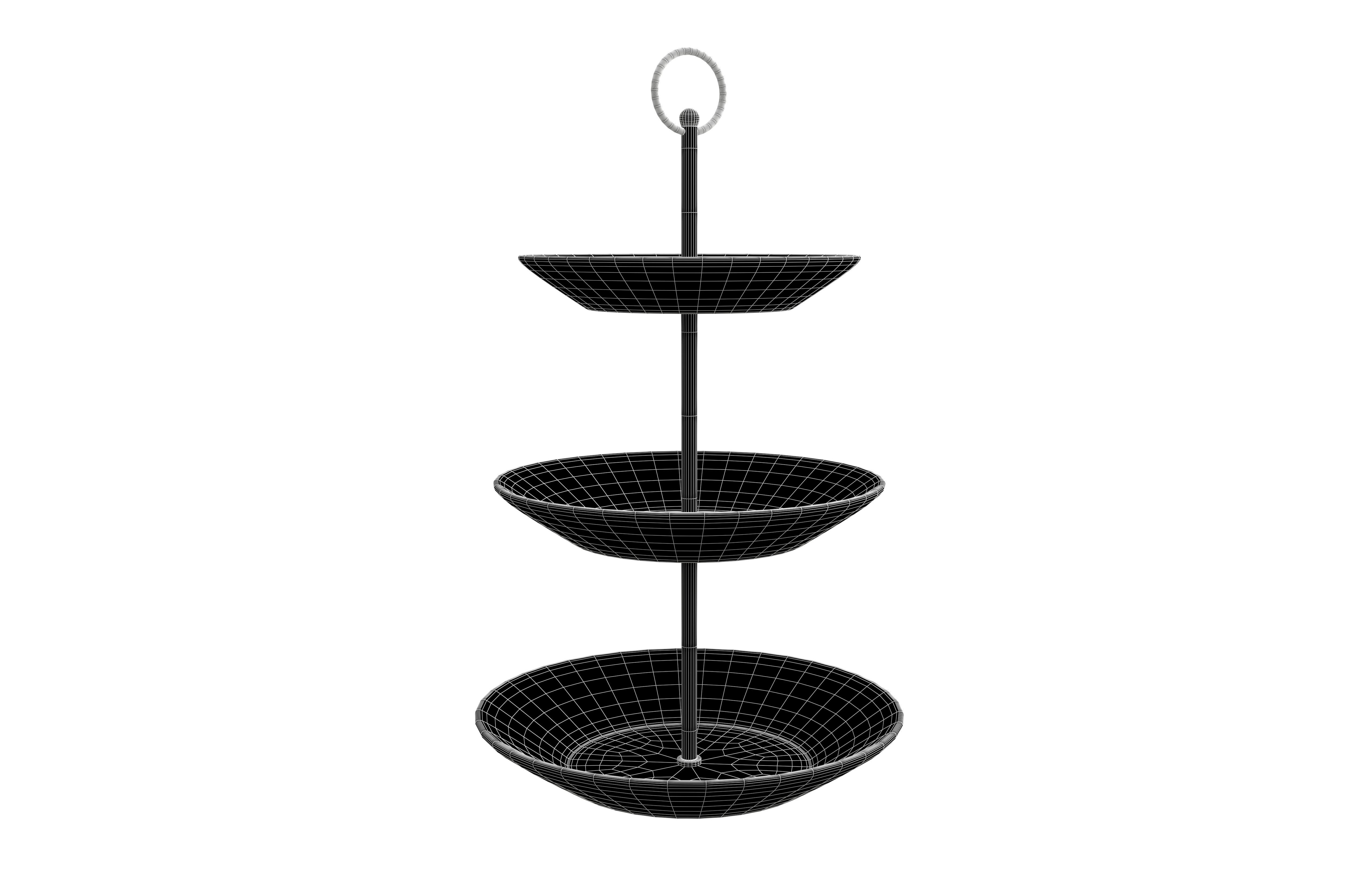 3D model Three Tier Cake Stand v1 001 VR / AR / low-poly | CGTrader