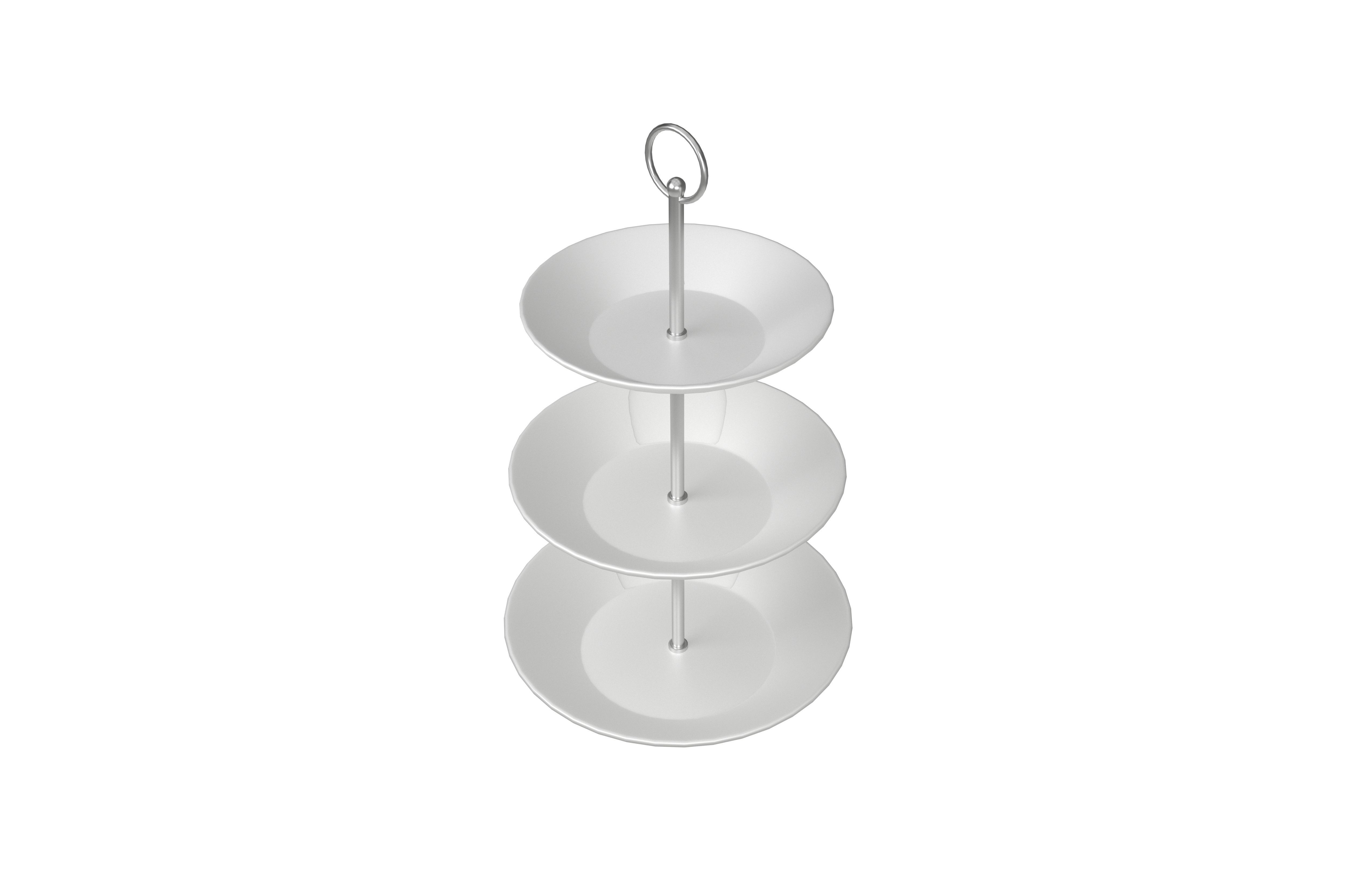 3D model Three Tier Cake Stand v1 001 VR / AR / low-poly | CGTrader