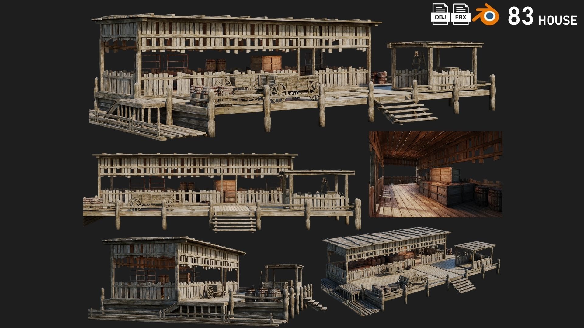 81 - 120 OLD MEDIEVAL BUILDINGS PACK 4K Textures GameReady 3D Model ...