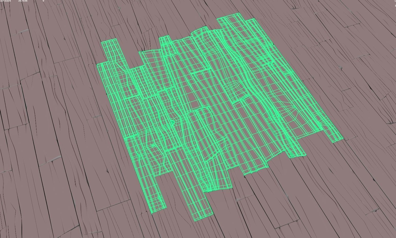 Stylized wooden floor 3D model | CGTrader