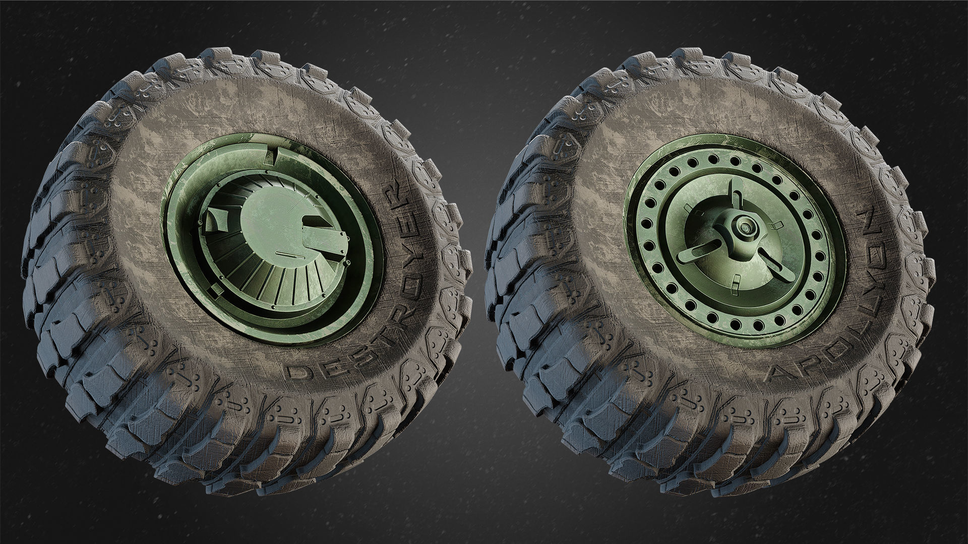 3D model Heavy Duty Wheel VR / AR / low-poly | CGTrader