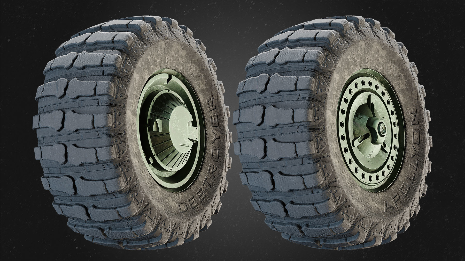 3D model Heavy Duty Wheel VR / AR / low-poly | CGTrader