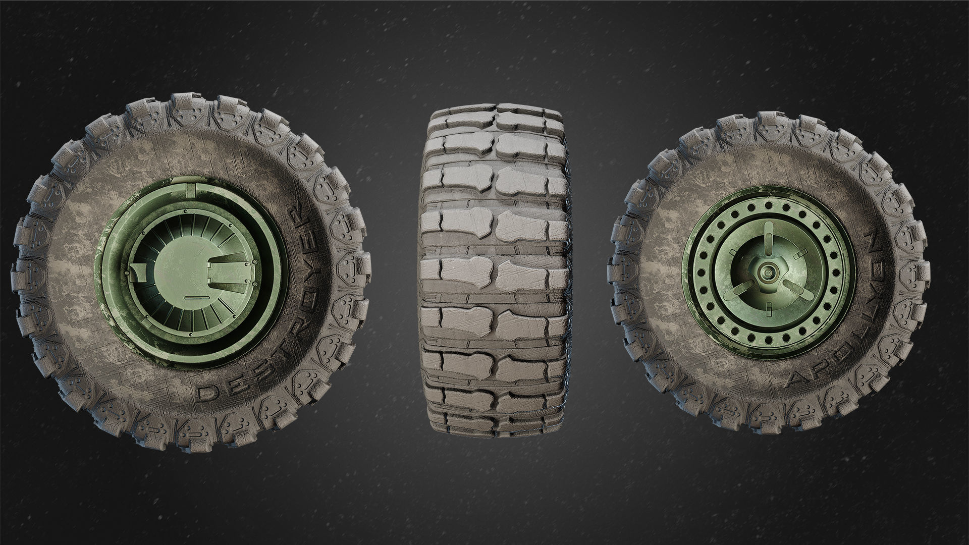 3D model Heavy Duty Wheel VR / AR / low-poly | CGTrader