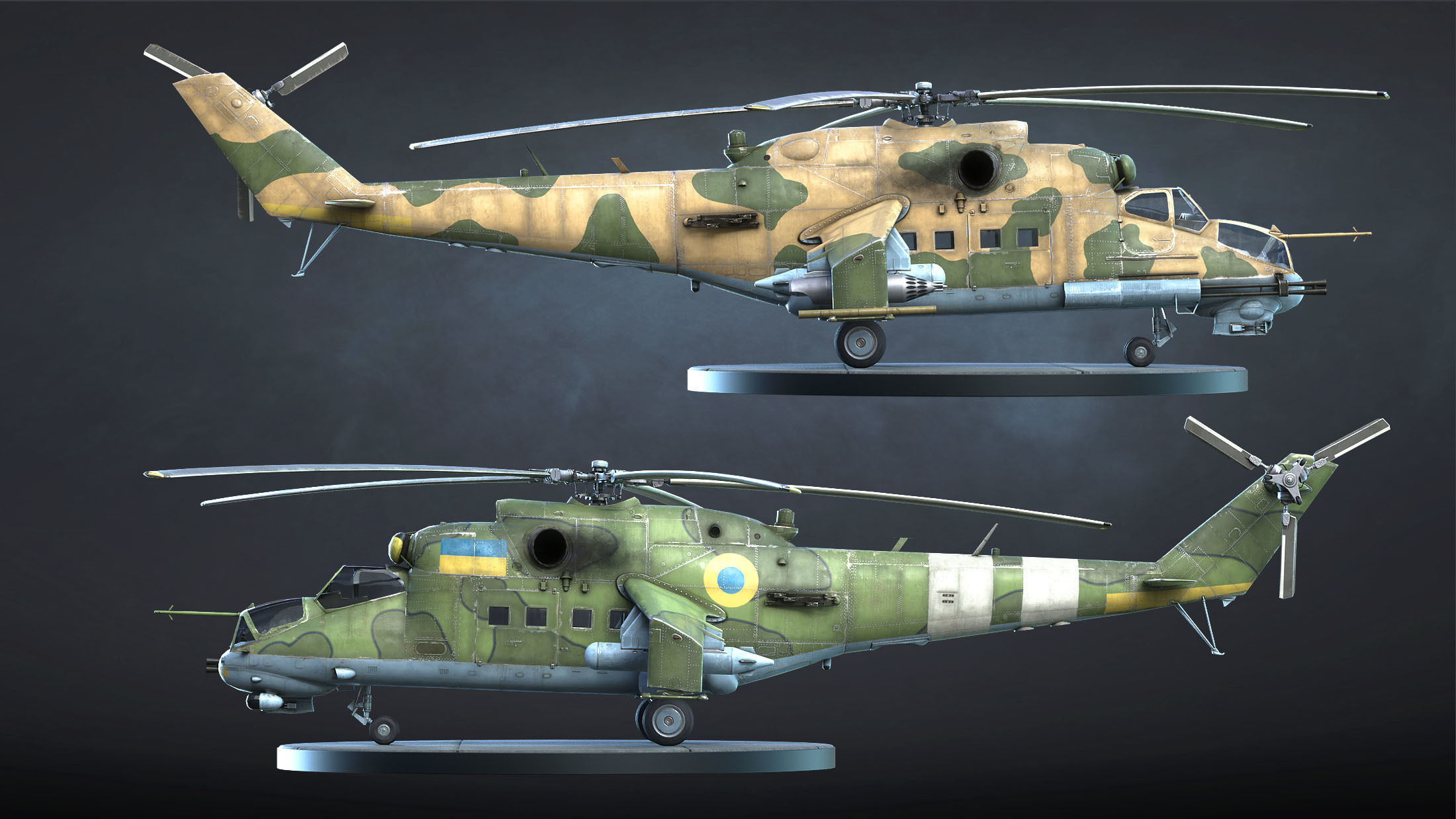 3D model Mi-24 Helicopter Low-Poly VR / AR / low-poly | CGTrader