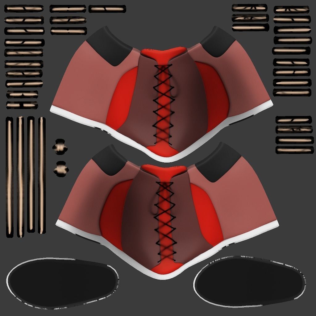 3D model Cute Wedge High Heels Boots VR / AR / low-poly | CGTrader