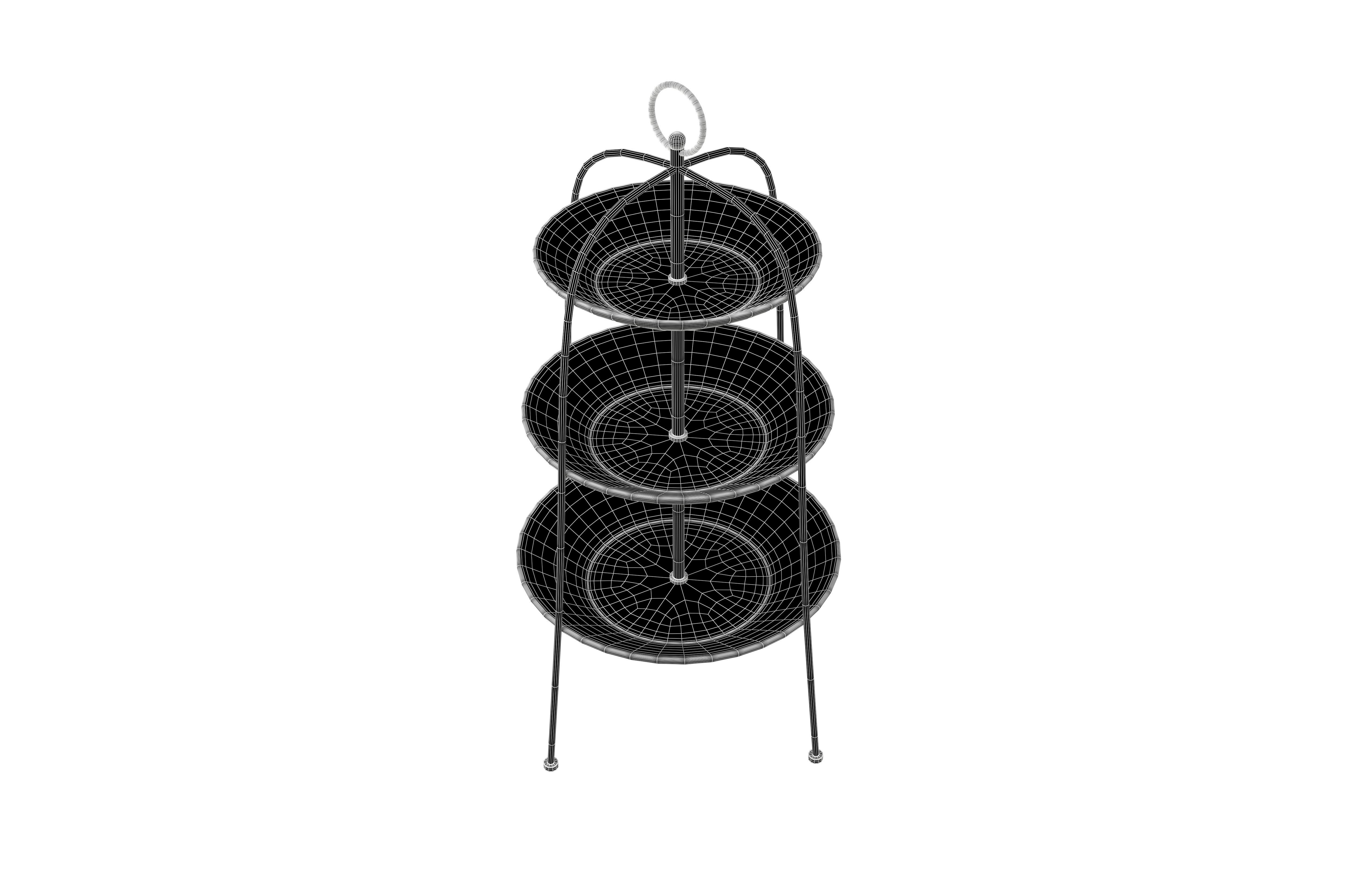 3D model Three Tier Cake Stand v2 003 VR / AR / low-poly | CGTrader