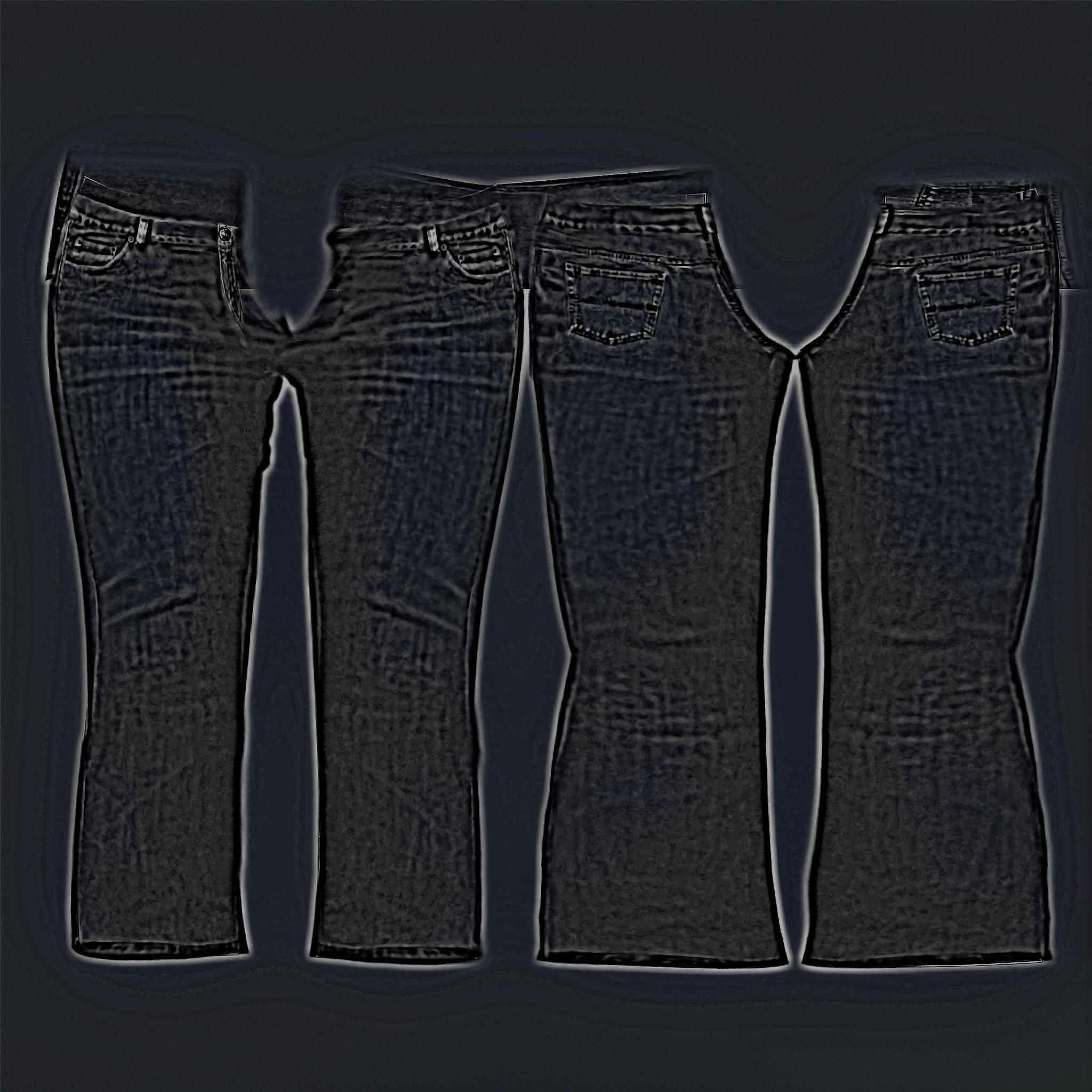 3D model Low Rise Jeans VR / AR / low-poly | CGTrader