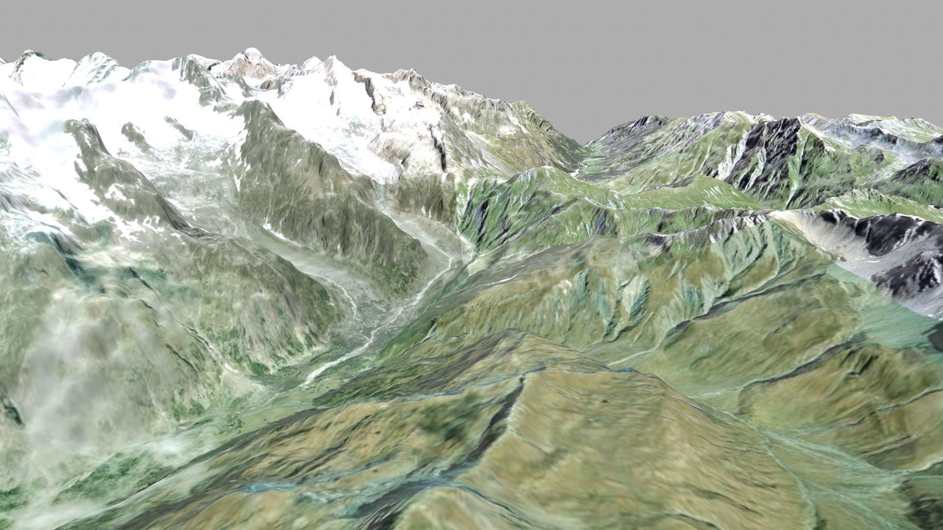 Mountain landscape Grande Jorasses Alps 3D model | CGTrader