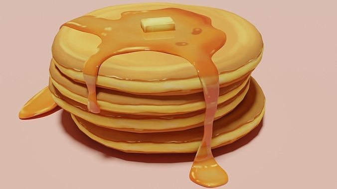 3D model Stylized Pancake VR / AR / low-poly | CGTrader