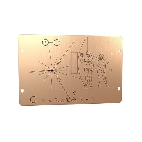 3D model Pioneer Plaque v1 001 VR / AR / low-poly | CGTrader