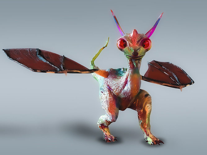 3D model Dragon creacher VR / AR / low-poly | CGTrader