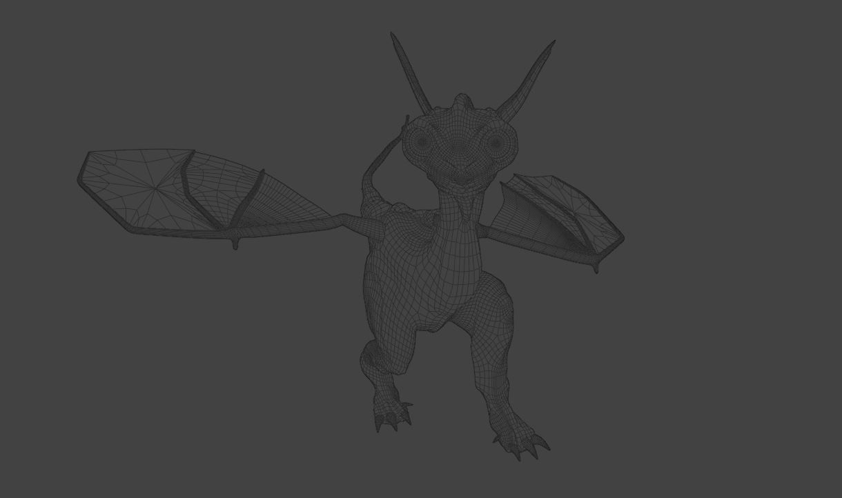 3D model Dragon creacher VR / AR / low-poly | CGTrader