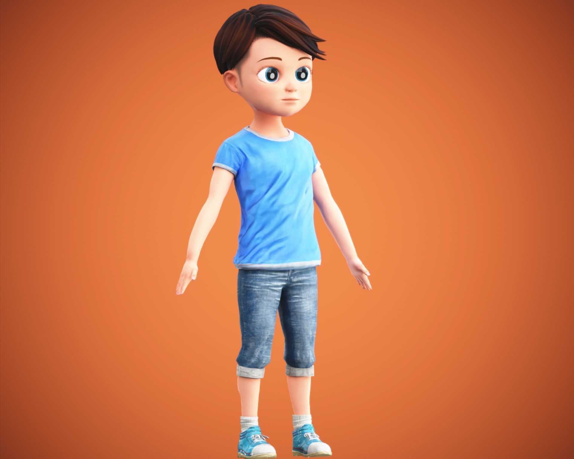 3D model Stylized Cartoon Boy Characters VR / AR / low-poly | CGTrader