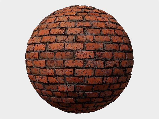 Damaged Brick Wall PBR Texture Texture | CGTrader