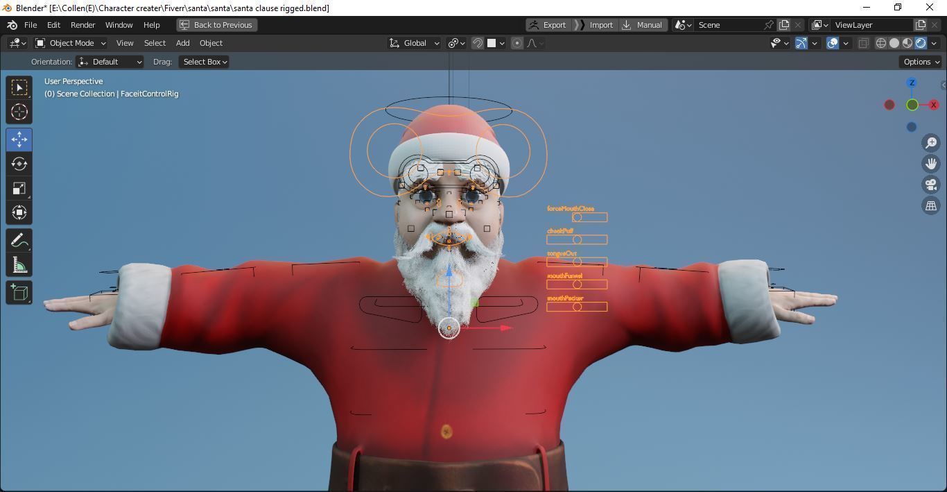 3D model Santa Claus rigged and animated VR / AR / low-poly | CGTrader