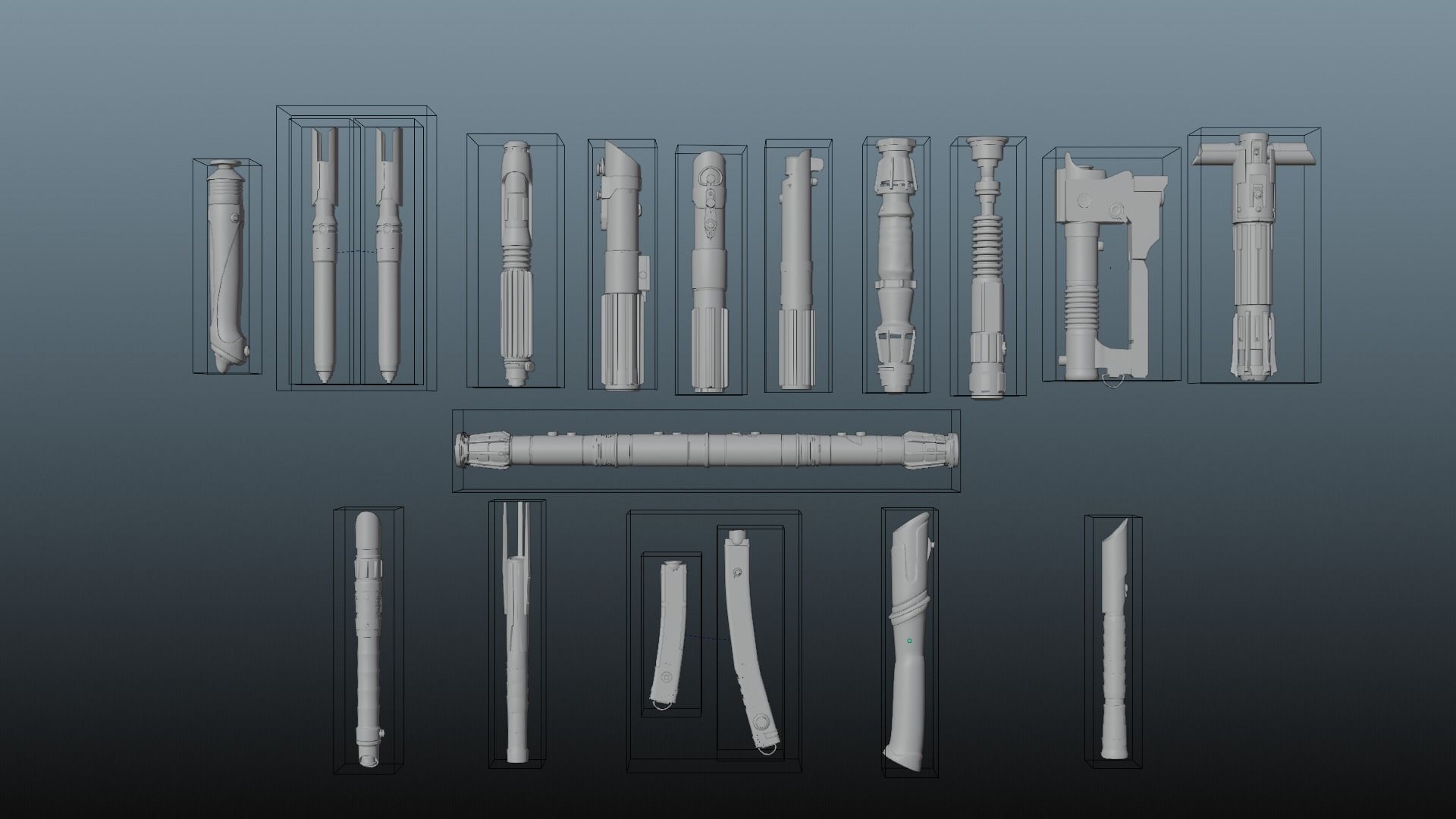 Ultimate Lightsaber Pack - High Definition Bundle 3D model rigged ...