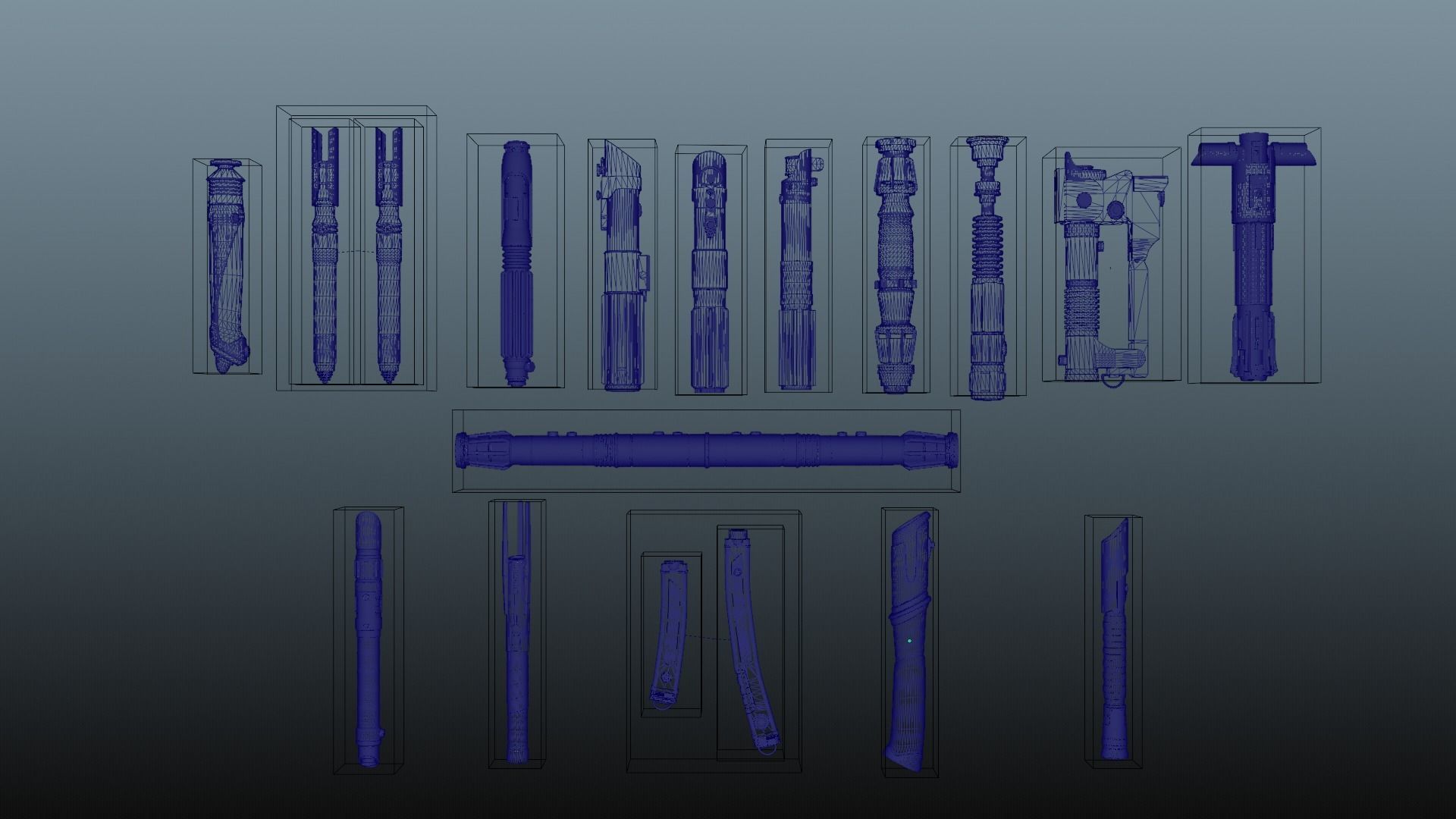 Ultimate Lightsaber Pack - High Definition Bundle 3D model rigged ...