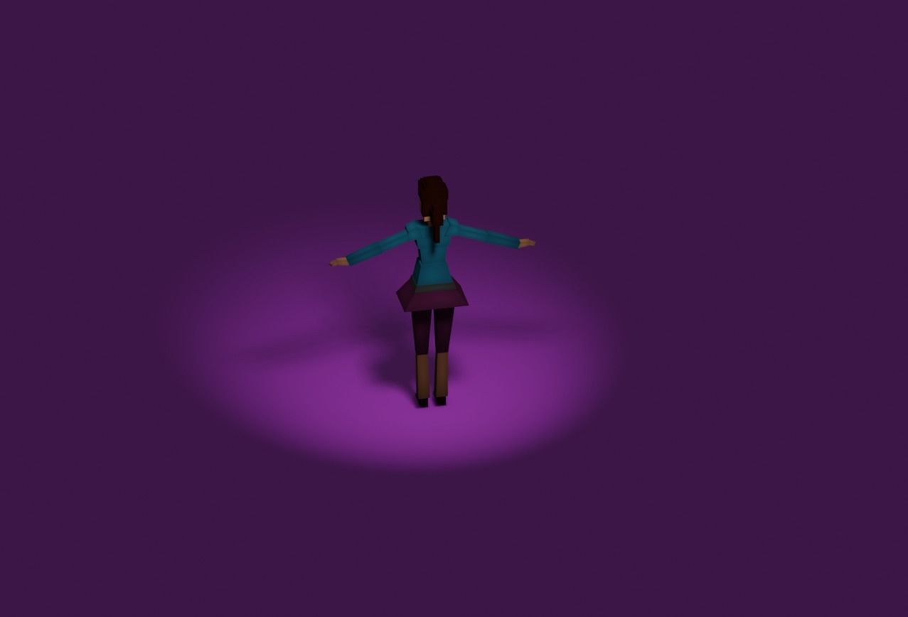 3D model Low Poly Girl 3D VR / AR / low-poly | CGTrader