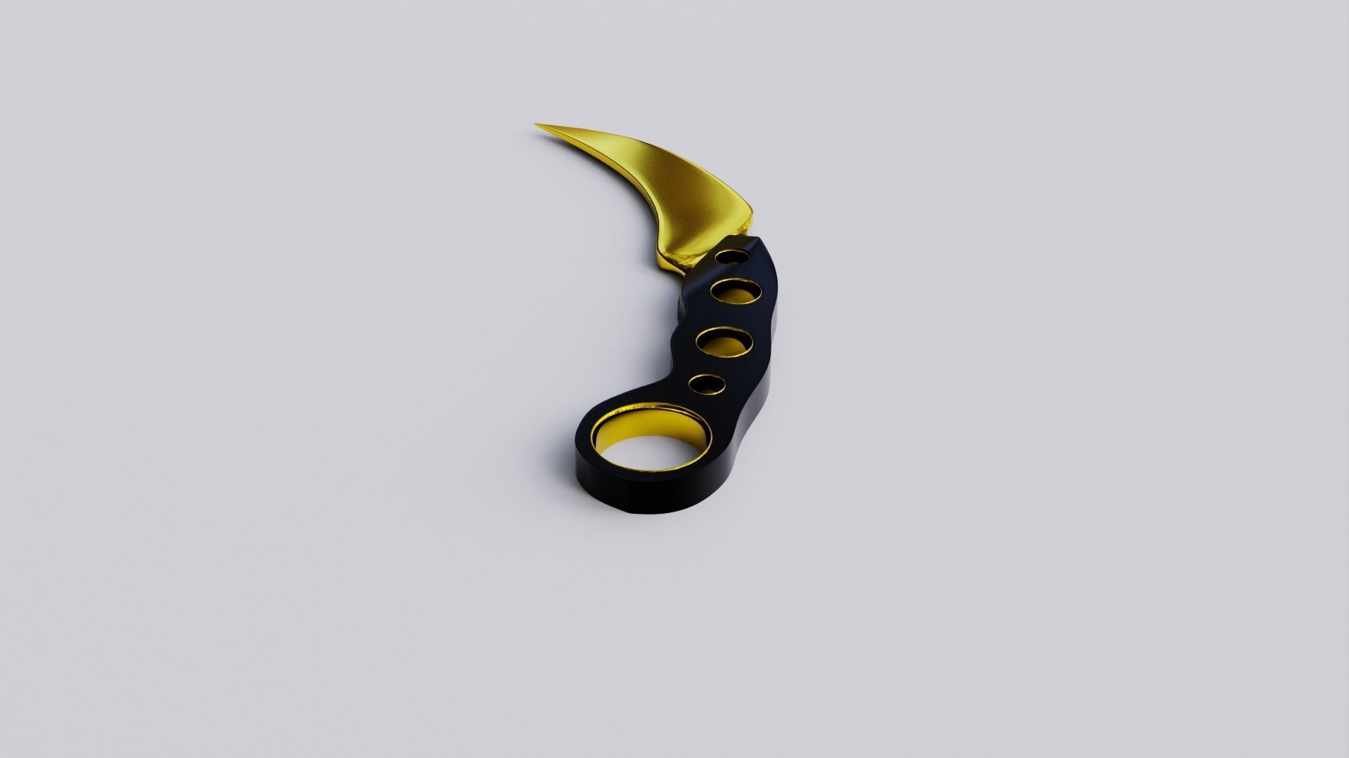 Golden Krambit Knife 3D model | CGTrader