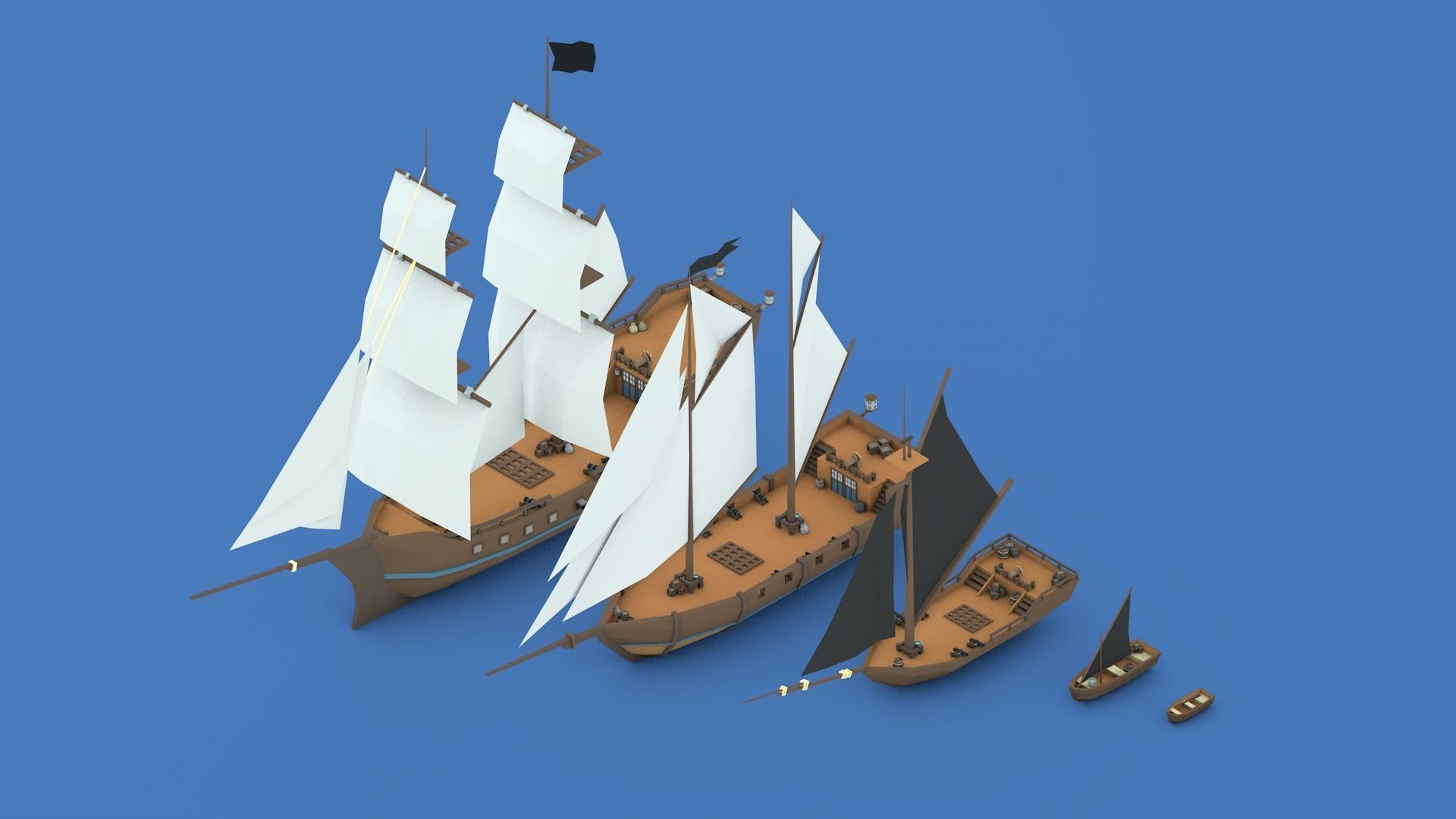 3D model Low Poly Asset Pack Pirates VR / AR / low-poly | CGTrader