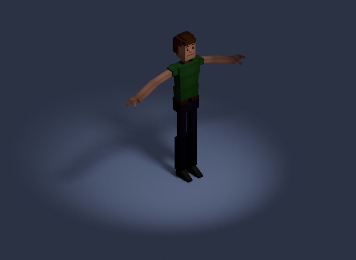 3D model Low Poly Men 3D minecraft character VR / AR / low-poly | CGTrader