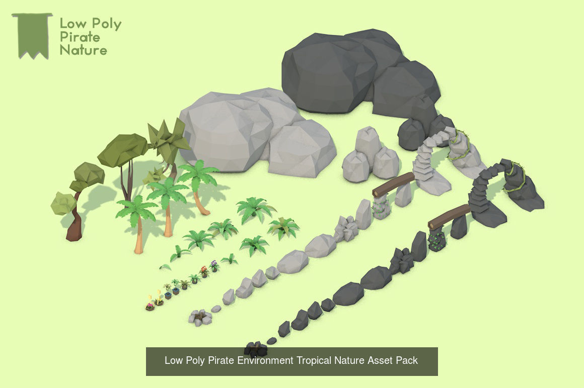 Low Poly Pirates Full Collection VR / AR / low-poly | CGTrader