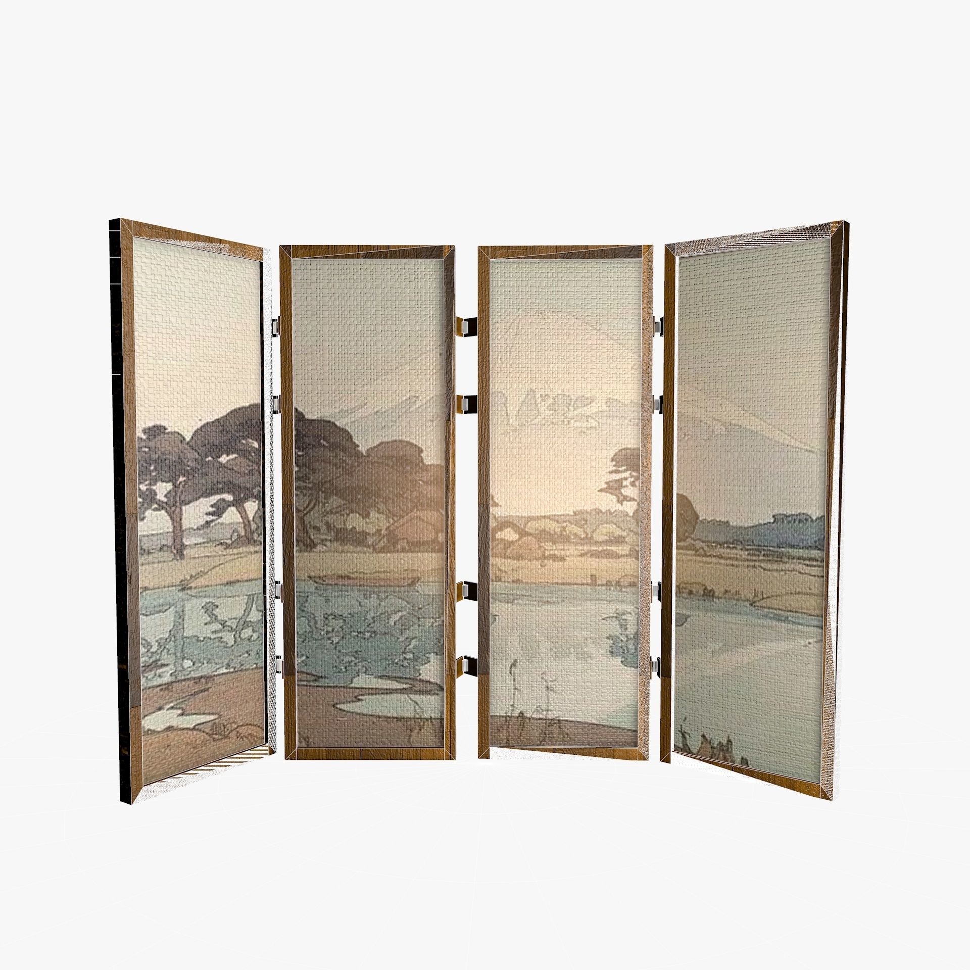 3D model Japanese Shoji Screen Panel Room Divider Low Poly VR / AR / low-poly | CGTrader